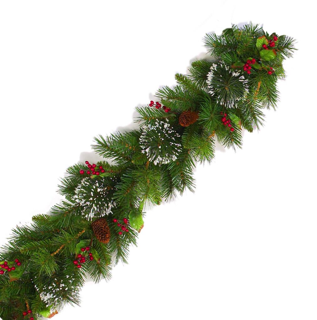 9' PVC Mixed Pine Garland - Orman Inc.