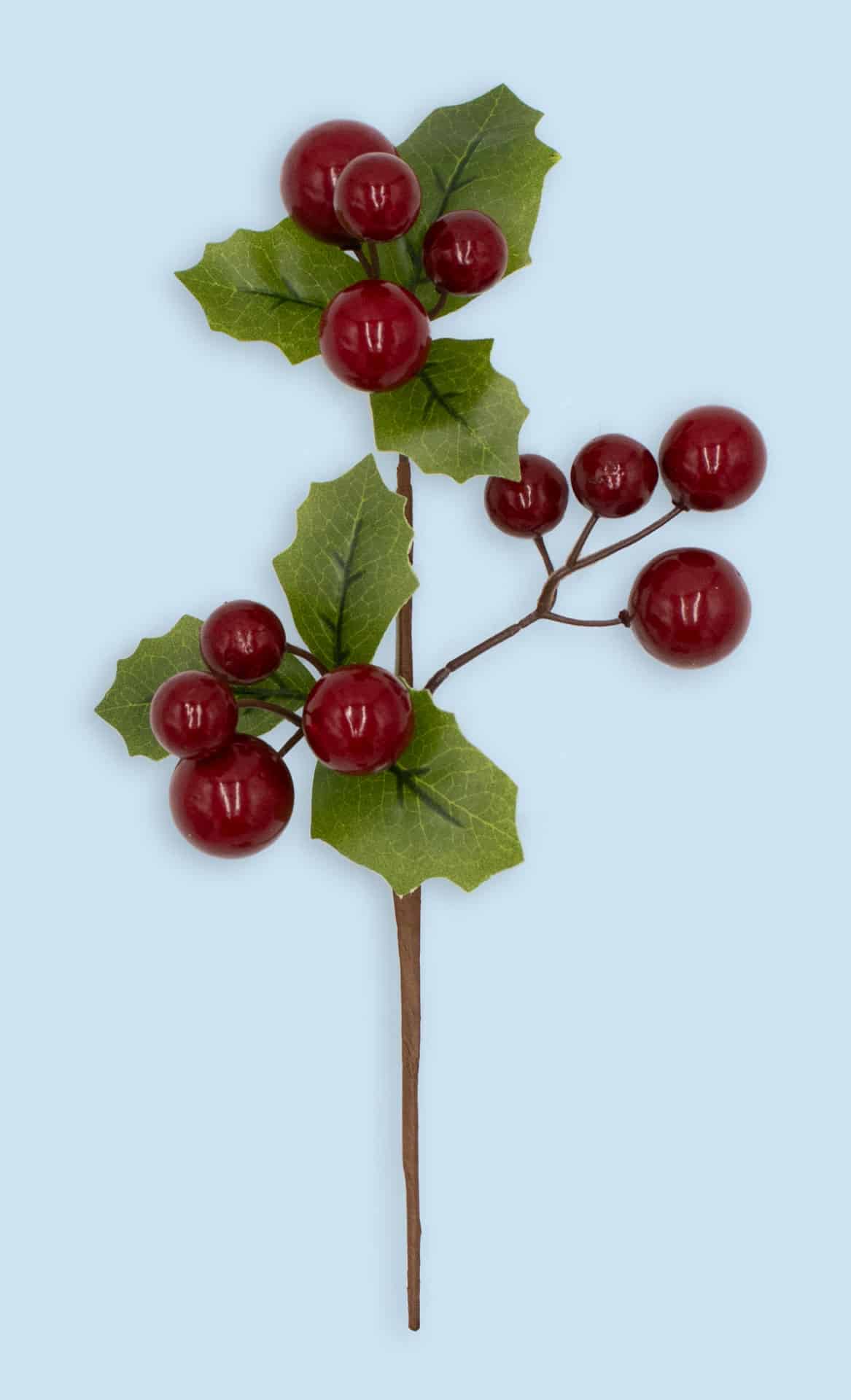 11" Large Red Berry Spray - Orman Inc.